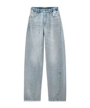 Alexander Wang Logo Patch Balloon Jeans - Gray