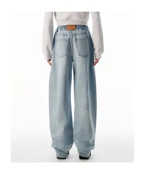 Alexander Wang Logo Patch Balloon Jeans - Gray