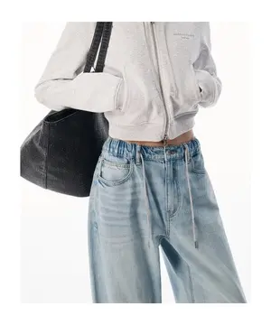 Alexander Wang Logo Patch Balloon Jeans - Gray