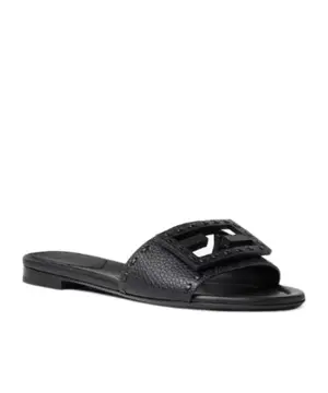 Fendi Baguette Ff Slip-on Slides - Black