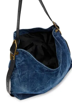 DIESEL® D-line Denim Shoulder Bag - Medium Blue
