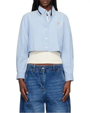 Maison Kitsuné Baby Fox Cropped Shirt