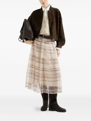 Brunello Cucinelli Long Sleeved Cardigan - Nude