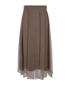 Brunello Cucinelli Flared Midi Skirt