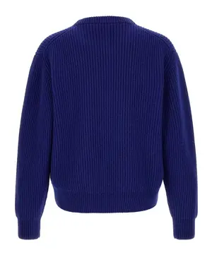 JIL SANDER Fisherman's Rib Knit Crew Neck Sweater