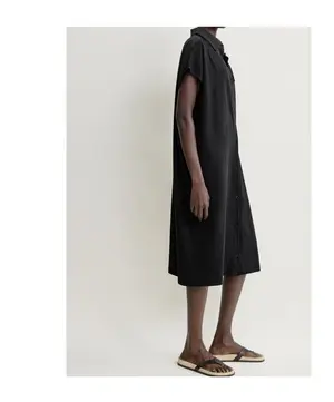 TOTEME Button-fastening Sleeveless Midi Shirt Dress