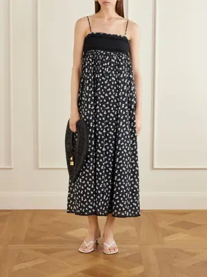 Posse Slip Dress With Floral Print And Lace Details