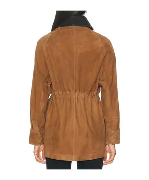 Nour Hammour Grange Suede Jacket - Brown