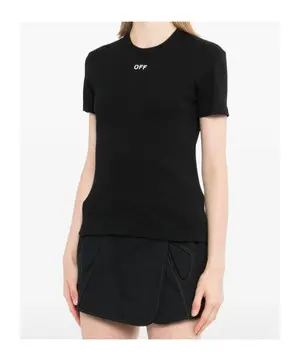 Off-White Off Stamp Ribbed T-shirt - Black
