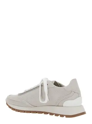 Brunello Cucinelli Low Top Lace-up Sneakers - Gray