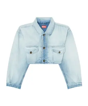 DIESEL® De-malley-s Cropped Denim Jacket - Light Blue