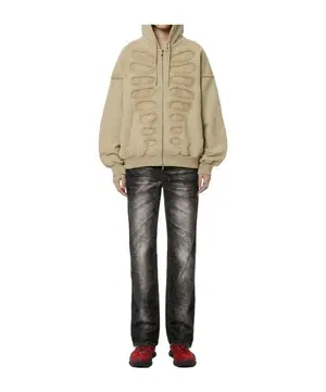 AVAVAV Embossed Zip-up Hoodie - No