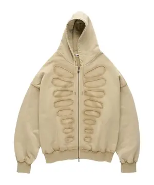 AVAVAV Hooded Zip Sweater With Embroidery