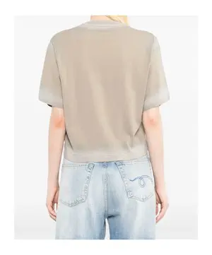 Off-White Spray Effect Logo T-shirt - Beige