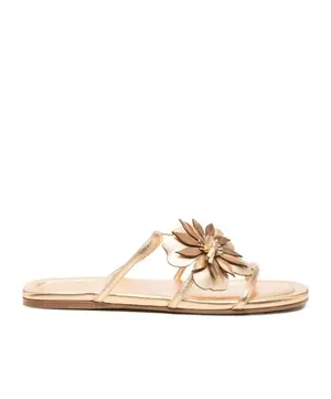 Zimmermann Strappy Flat Sandals With Floral Embellishment