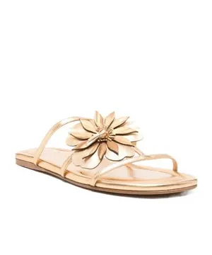 Zimmermann Strappy Flat Sandals With Floral Embellishment