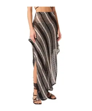 Missoni Striped Embroidered Mesh Skirt