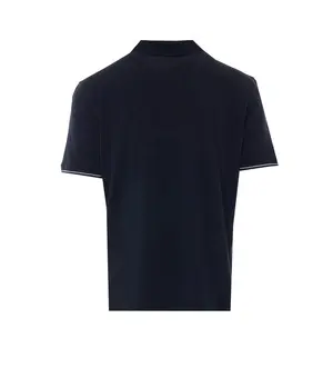 C.P. COMPANY Logo Piqué Polo Shirt - Black