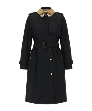 Burberry Single-breasted Trench Coat - Black