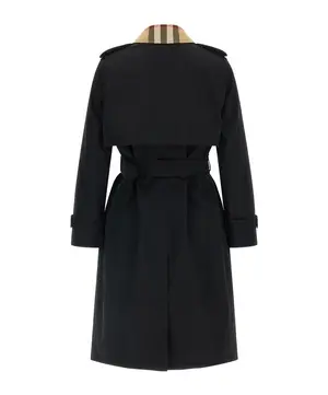 Burberry Single-breasted Trench Coat - Black