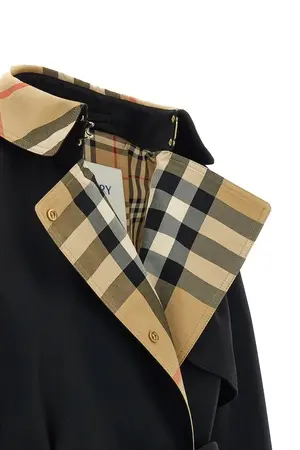 Burberry Single-breasted Trench Coat - Black
