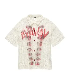 AVAVAV Logo-print Open-knit Shirt