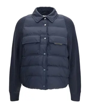 Brunello Cucinelli Quilted Paneled Jacket - Black