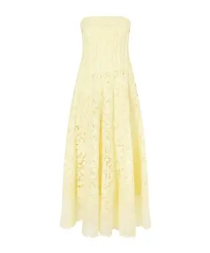 Simkhai Imogen Cotton Lace Midi Dress - Yellow