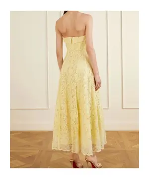 Simkhai Imogen Cotton Lace Midi Dress - Yellow