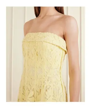 Simkhai Imogen Cotton Lace Midi Dress - Yellow