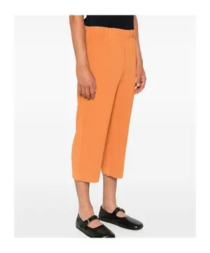 Issey Miyake Homme Plissé Cropped Plissé Trousers
