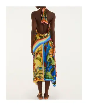 Farm Rio Printed Midi Wrap Skirt
