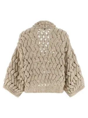 Brunello Cucinelli Chunky Knit Openwork Cardigan
