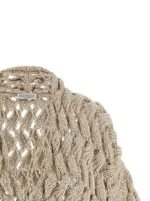 Brunello Cucinelli Chunky Knit Openwork Cardigan