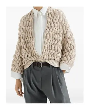 Brunello Cucinelli Chunky Knit Openwork Cardigan