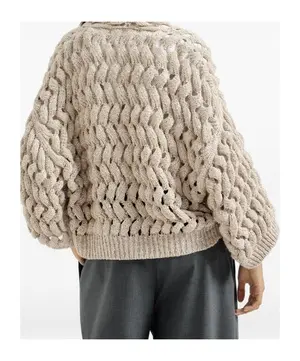 Brunello Cucinelli Chunky Knit Openwork Cardigan