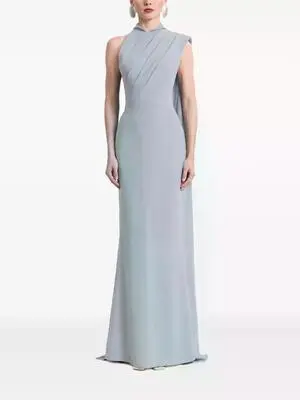 GEMY MAALOUF Padded-shoulder Cape Dress