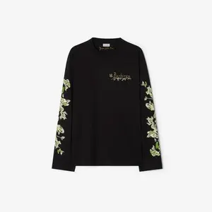 Burberry Long-sleeve Brave Little Tree Cotton T-shirt