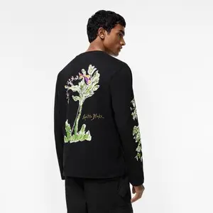 Burberry Long-sleeve Brave Little Tree Cotton T-shirt