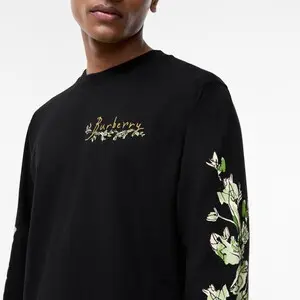 Burberry Long-sleeve Brave Little Tree Cotton T-shirt
