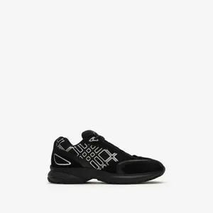 Burberry Nylon, Suede And Leather Eclipse Sneakers - Black