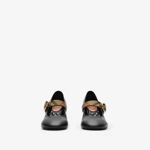 Burberry Check Strap Leather Robin Shoes