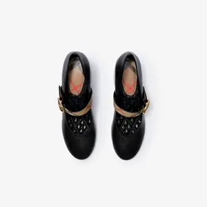 Burberry Check Strap Leather Robin Shoes