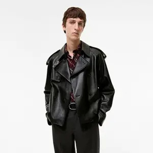 Burberry Cropped Leather Leadenham Trench Coat