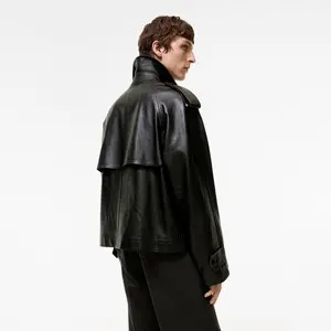 Burberry Cropped Leather Leadenham Trench Coat