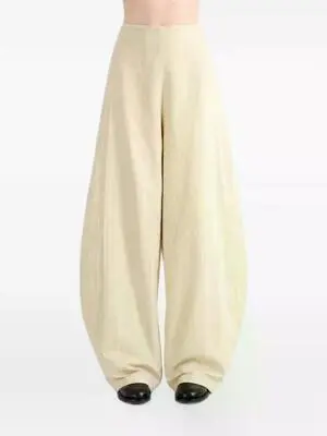 CORTANA Striped Pleated Trousers - Neutrals