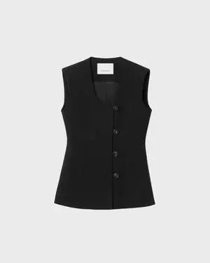 HOUSE OF DAGMAR Sleeveless Wool Blazer