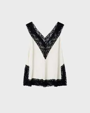 Stylein Miette Lace Trim V-neck Top