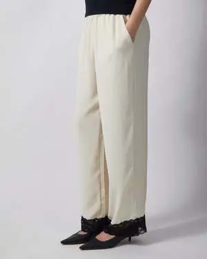 Stylein Monteroni Lace Trim Wide Leg Trousers