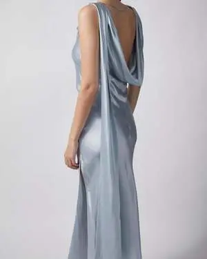 Acne Studios Silk Draped Tunic Dress